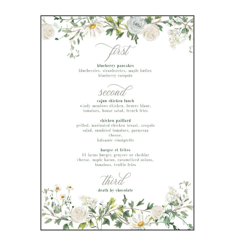 menus / TEM collection – The Essential Market